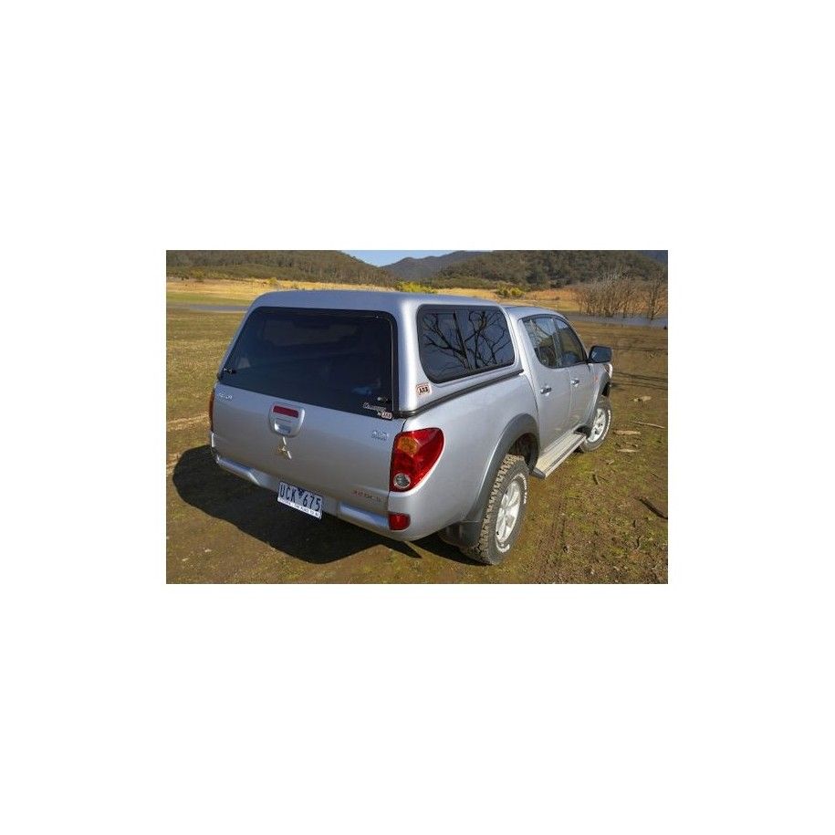 Mitsubishi L200 2005 2015-Hardtop Classic dble cab lisse Std vitres D + G couliss.