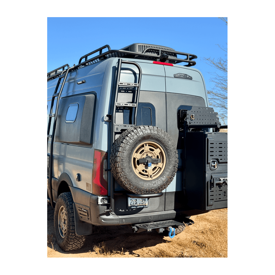 Porte roue de secours avec Ã©chelle OWL Sprinter 907 - Montpellier4x4